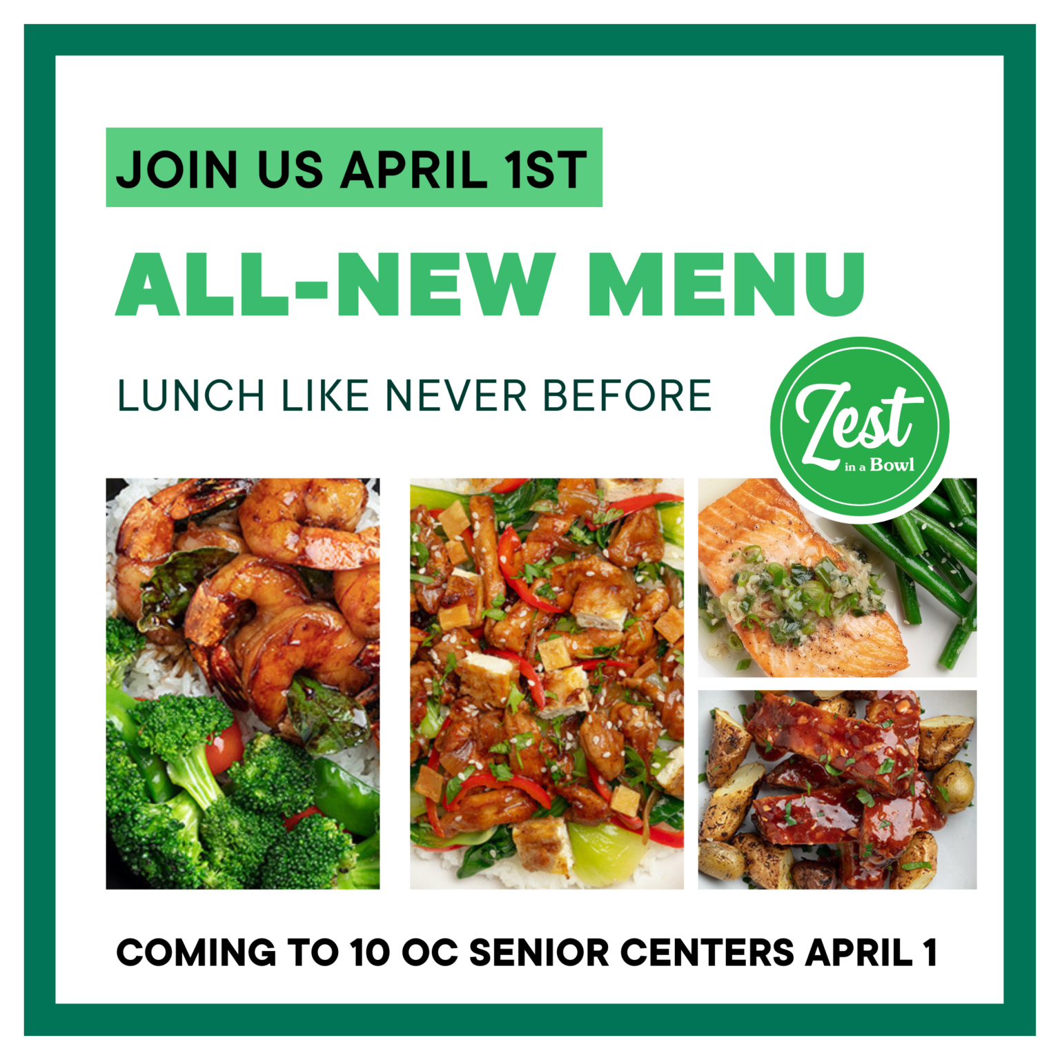 Center Lunch Menu Surprise | Age Well Senior Services