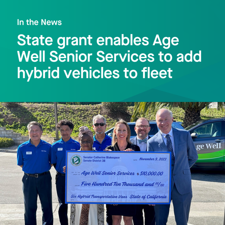 Transportation | Age Well Senior Services