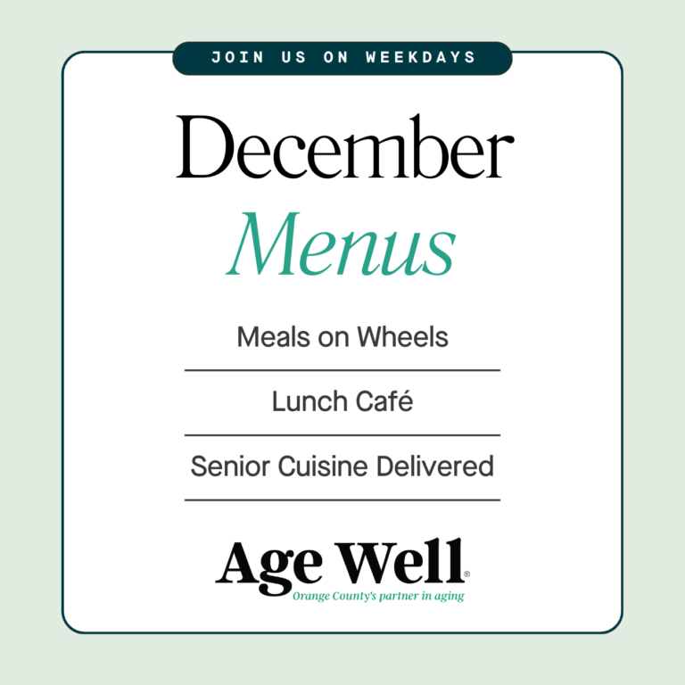 Senior Cuisine Delivered | Age Well Senior Services