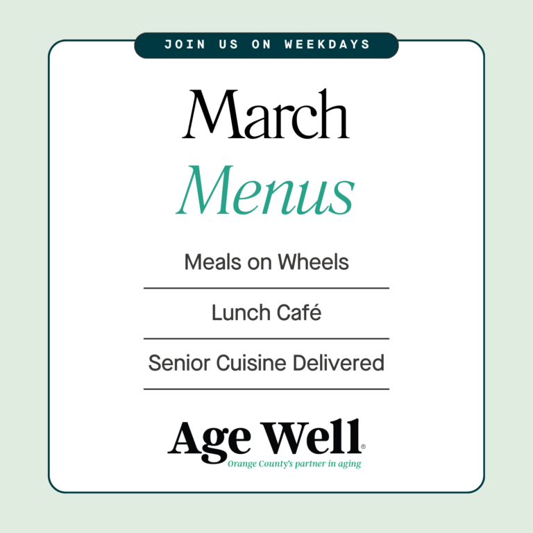 Senior Center Lunch | Age Well Senior Services