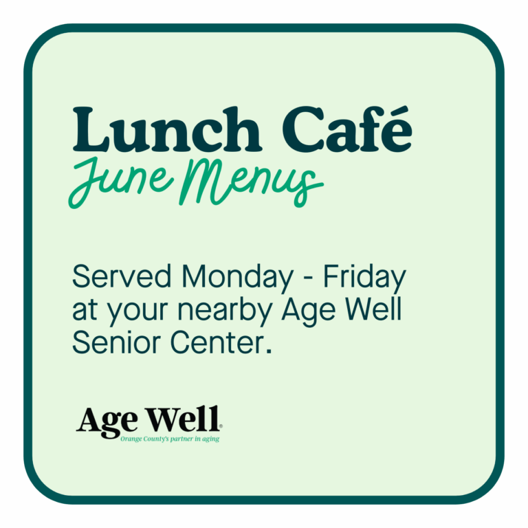 Senior Center Lunch | Age Well Senior Services