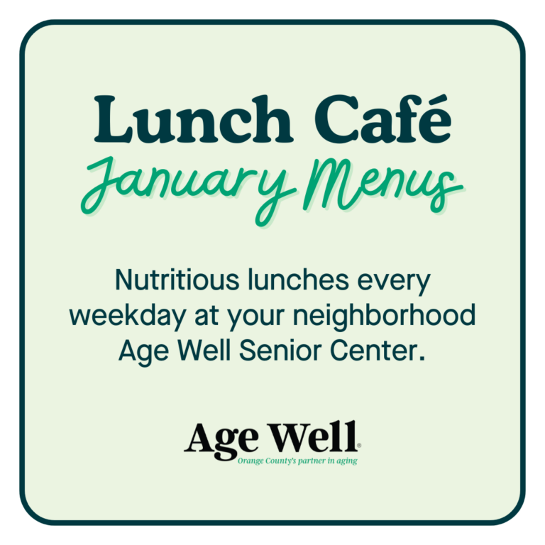 Senior Center Lunch | Age Well Senior Services